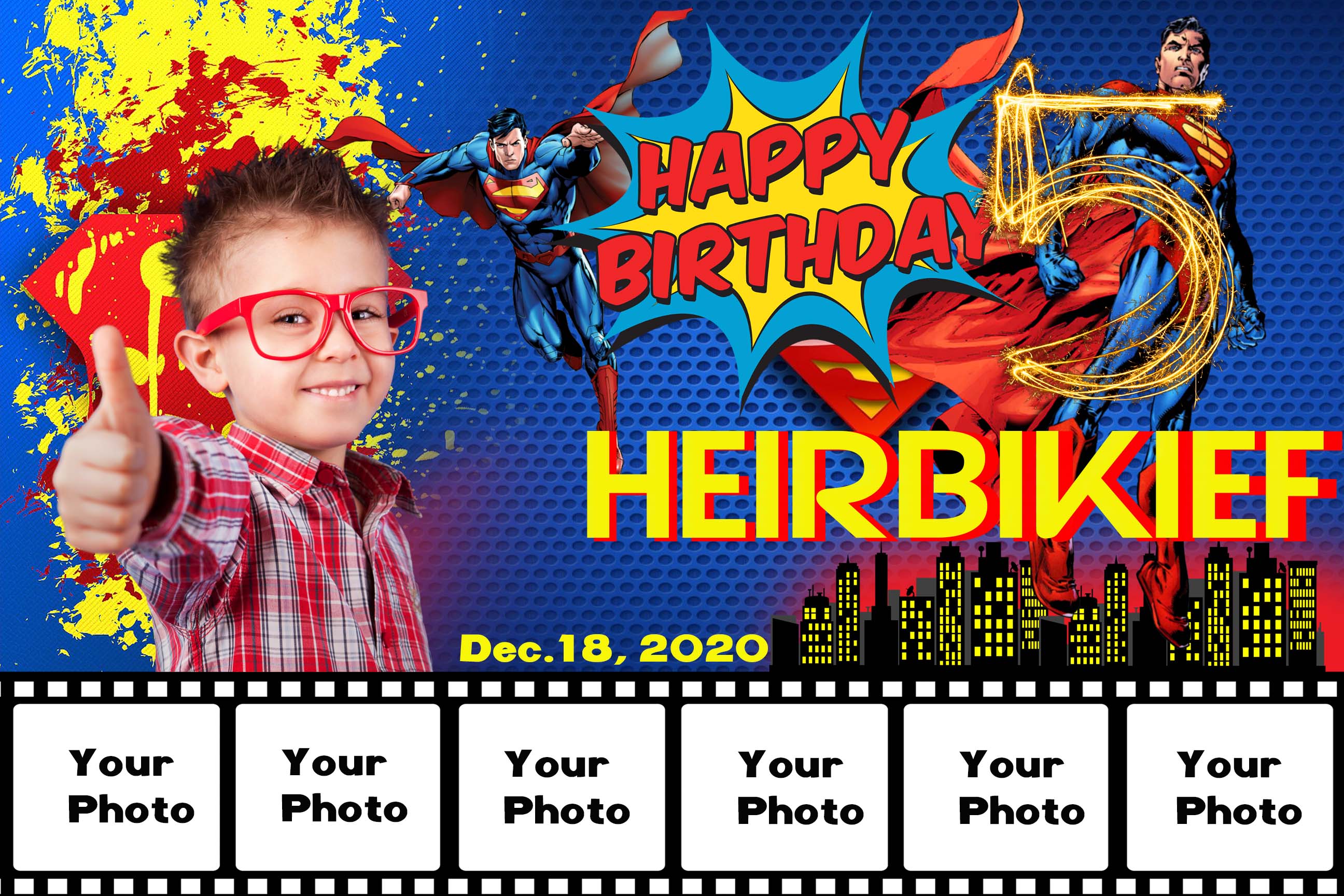 Superman Birthday Card Template - Infoupdate.org