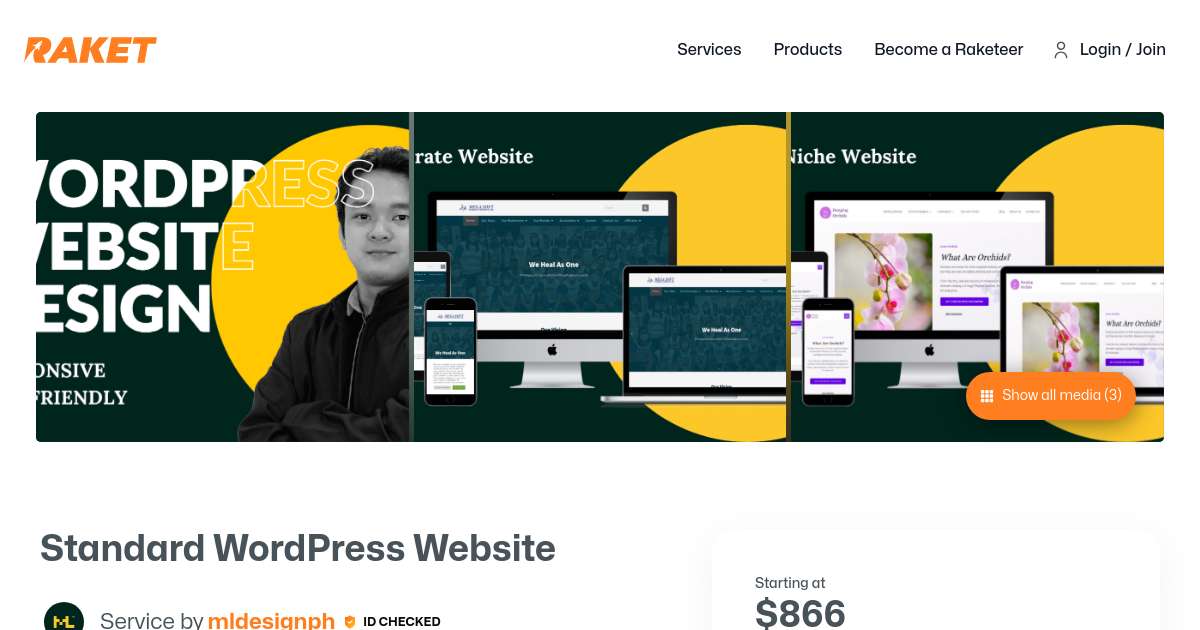 Standard WordPress Website by mldesignph - Raket.PH