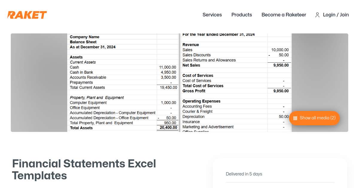 Financial Statements Excel Templates by leslieannr32 - Raket.PH