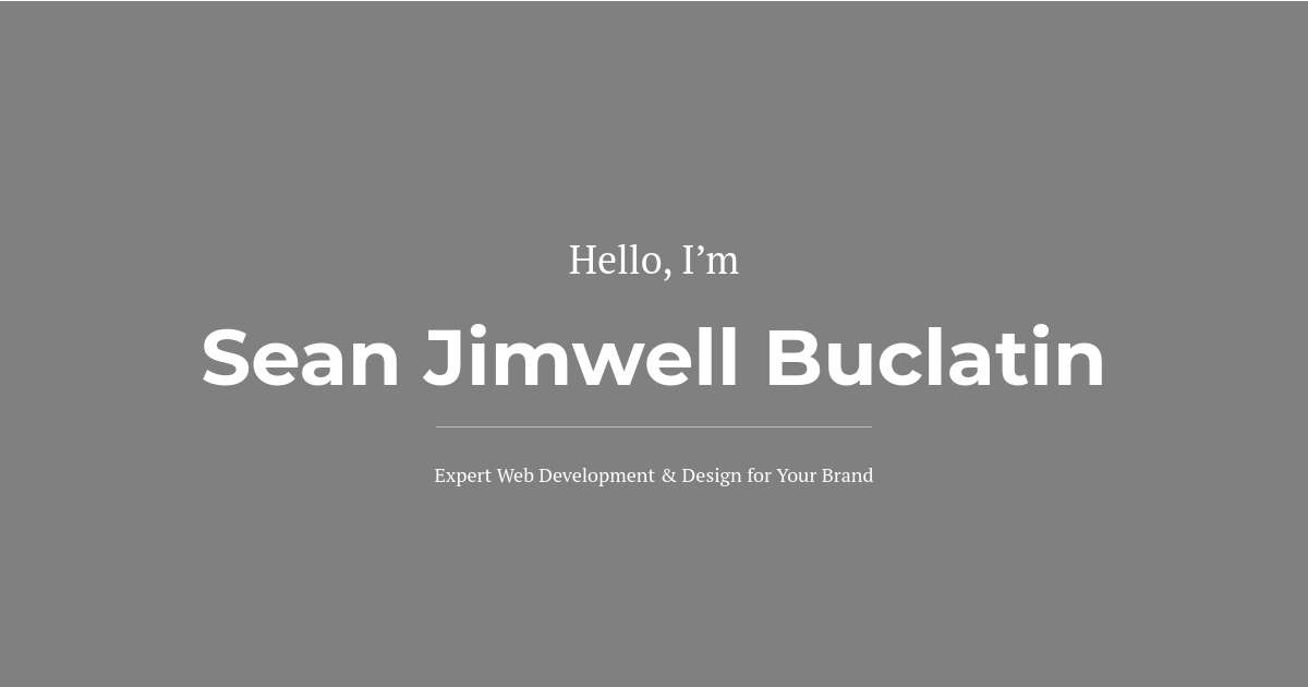 Sean Jimwell Buclatin