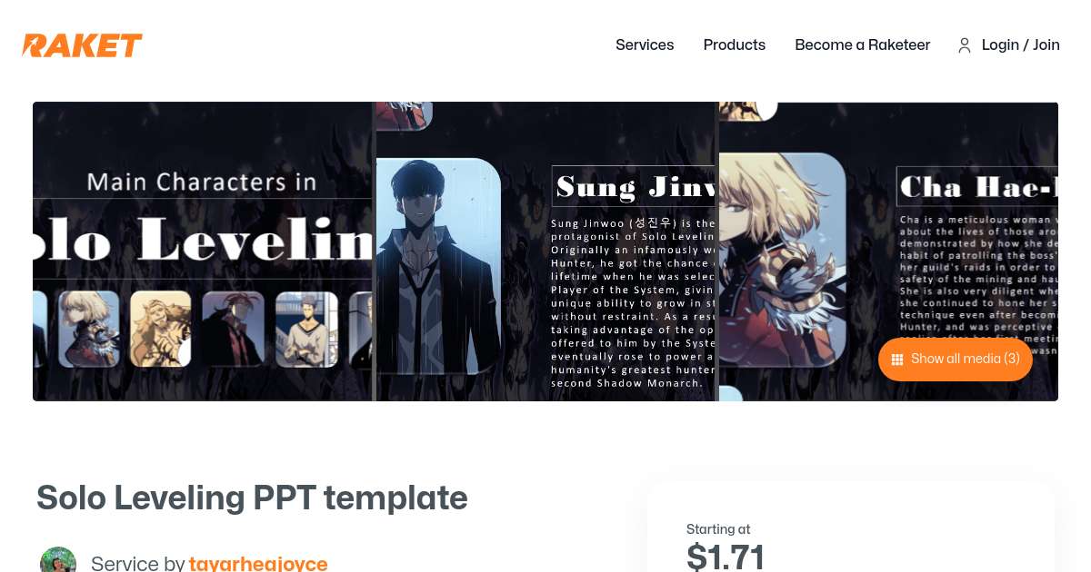 Solo Leveling PPT template by tayarheajoyce - Raket.PH