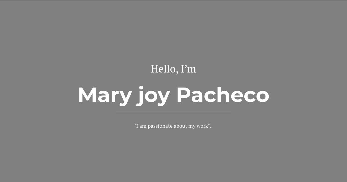 Mary joy Pacheco