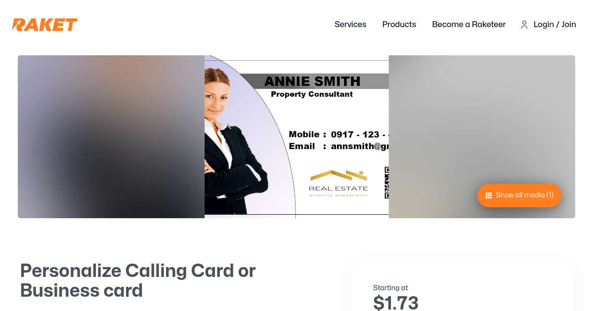 Personalize Calling Card or Business card by digiartlab - Raket.PH