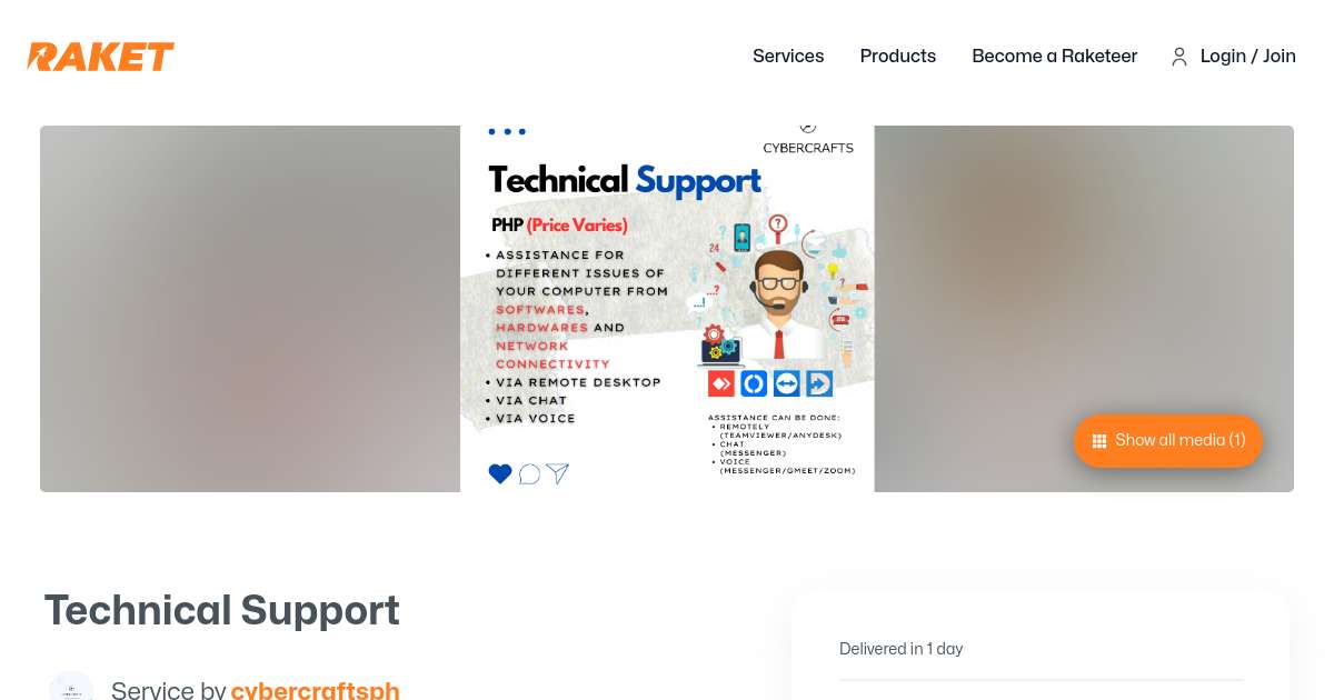 Technical Support by cybercraftsph - Raket.PH