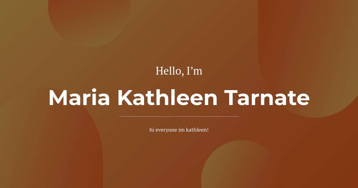 Maria Kathleen Tarnate