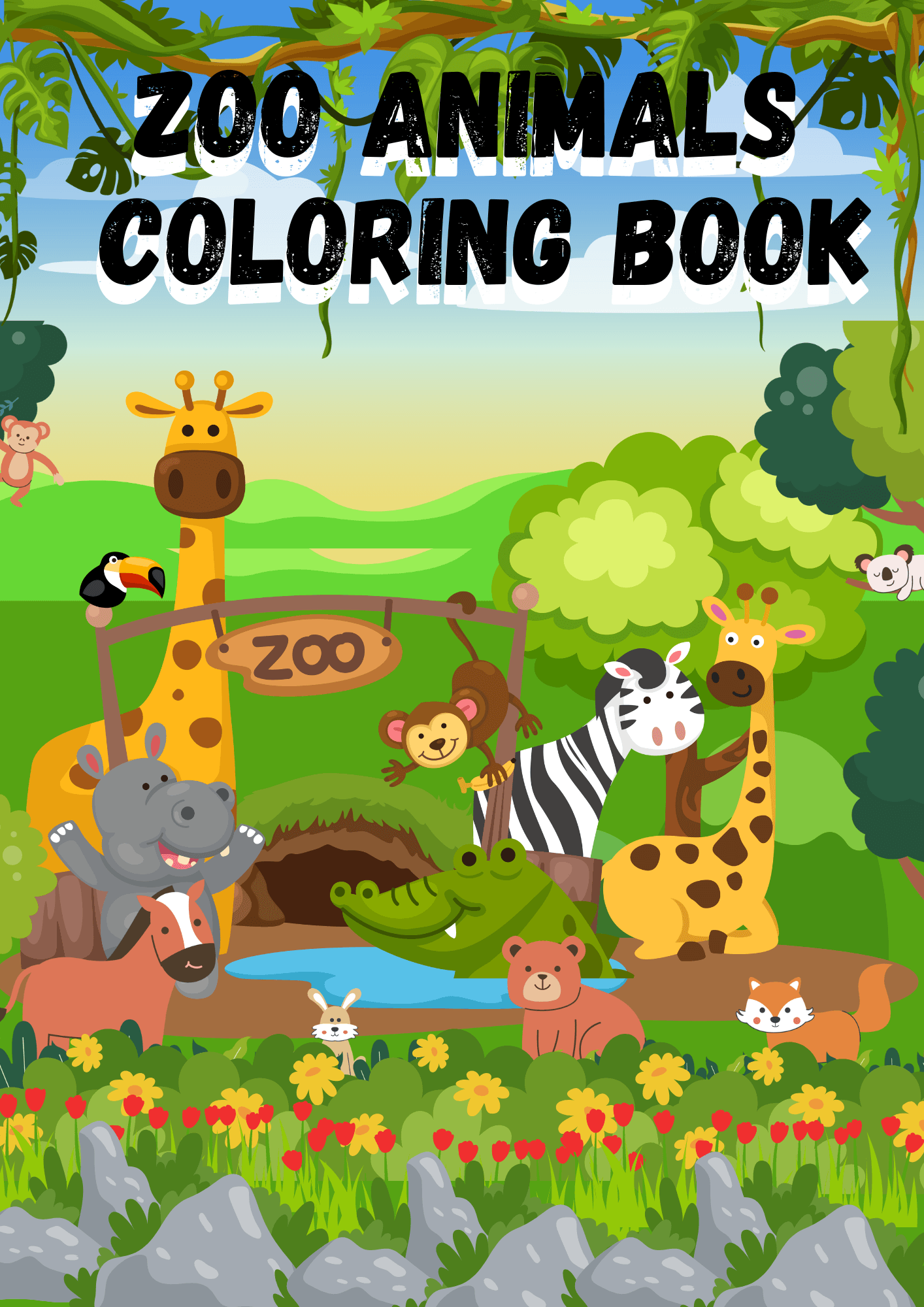 Zoo Animals Coloring Book