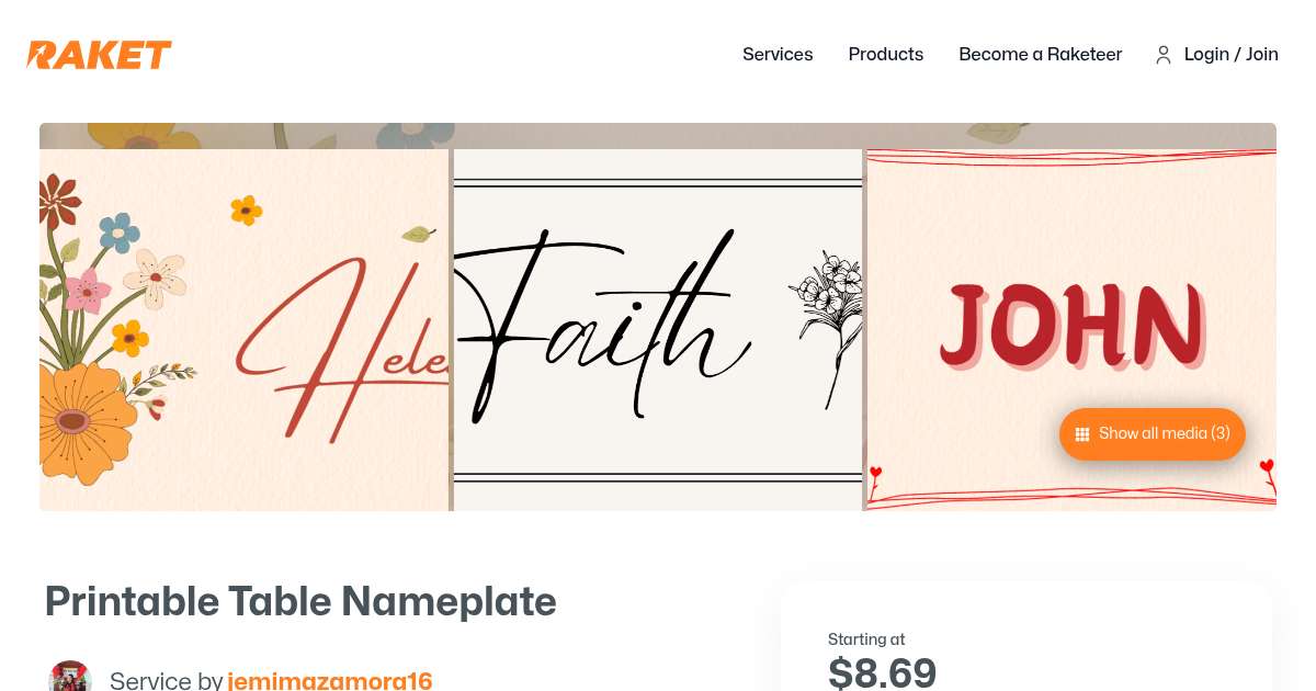 Printable Table Nameplate by jemimazamora16 - Raket.PH