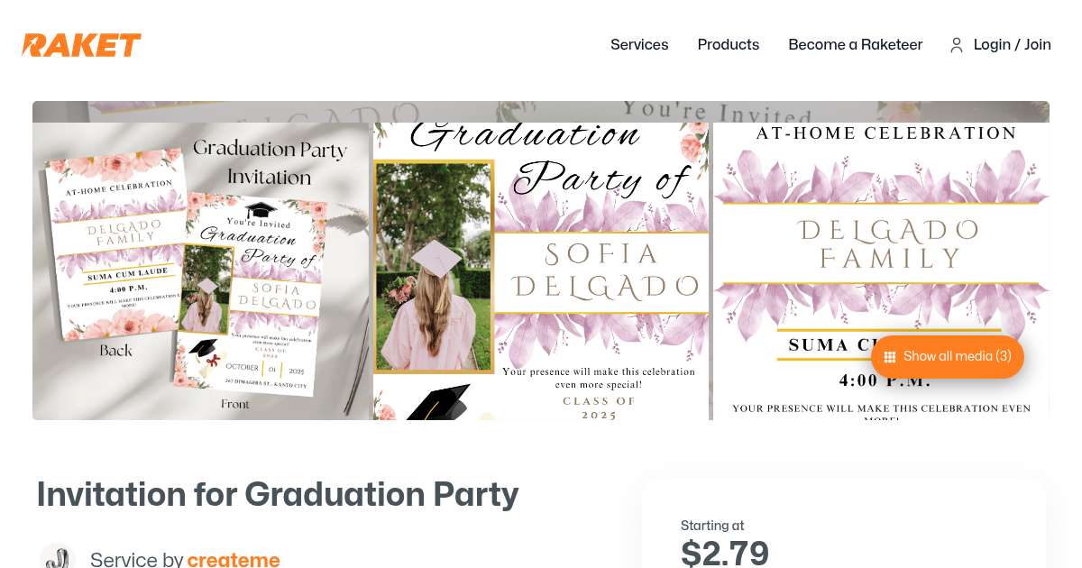 Invitation for Graduation Party by createme - Raket.PH