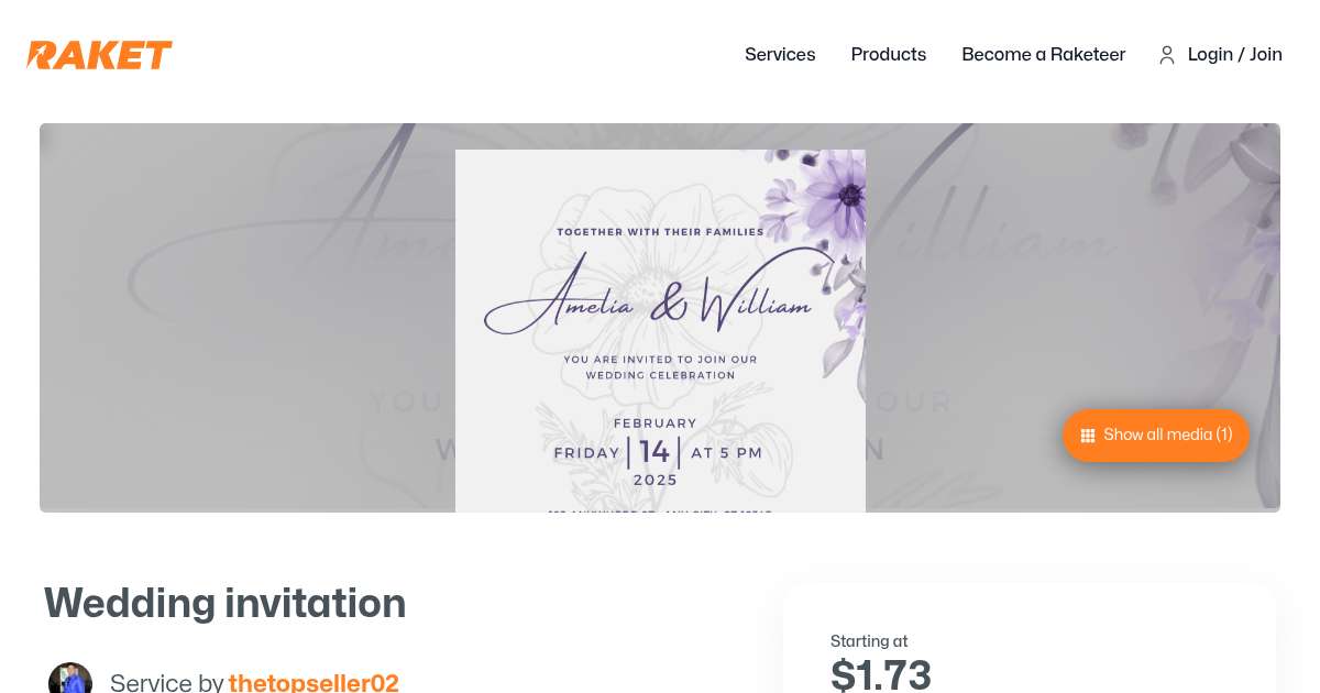 Wedding invitation by thetopseller02 - Raket.PH