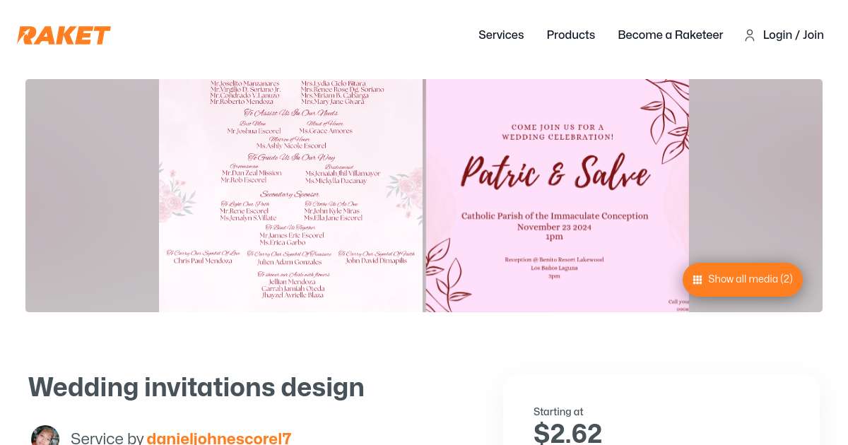 Wedding invitations design by danieljohnescorel7 - Raket.PH