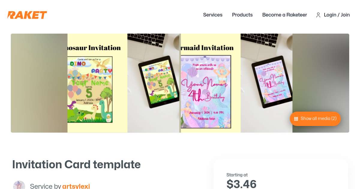 Invitation Card template by artsylexi - Raket.PH