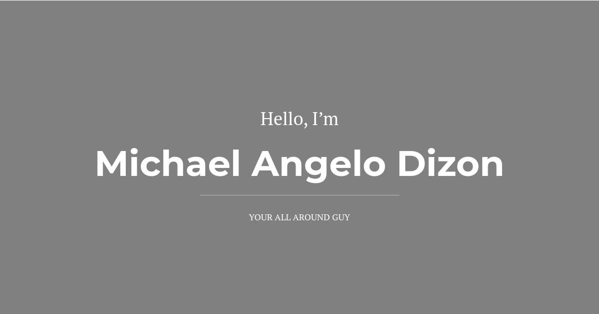 Michael Angelo Dizon