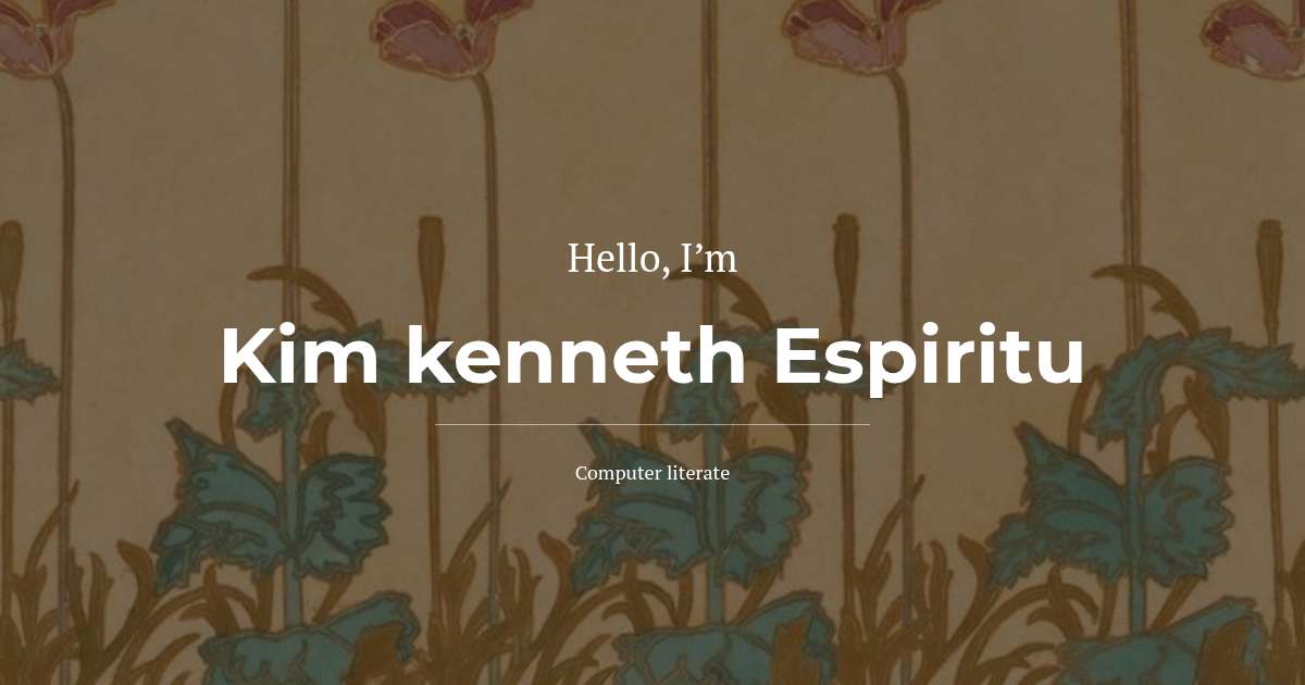 Kim kenneth Espiritu