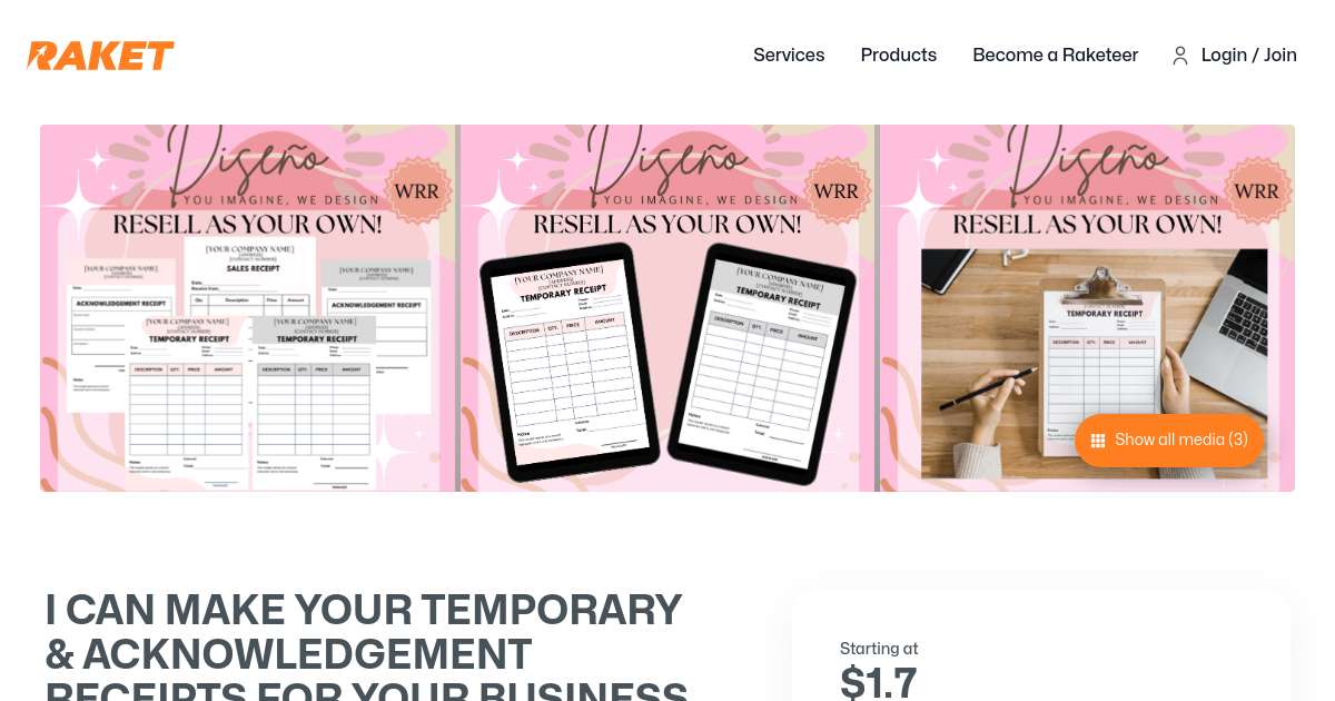 I CAN MAKE YOUR TEMPORARY & ACKNOWLEDGEMENT RECEIPTS FOR YOUR BUSINESS ...