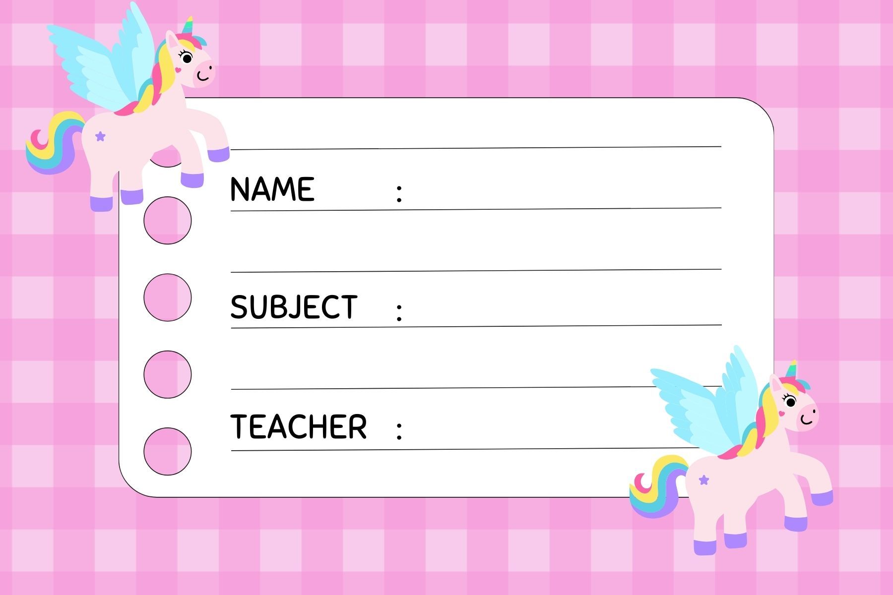 Rainbow Unicorn Invitation Printable With Names Out