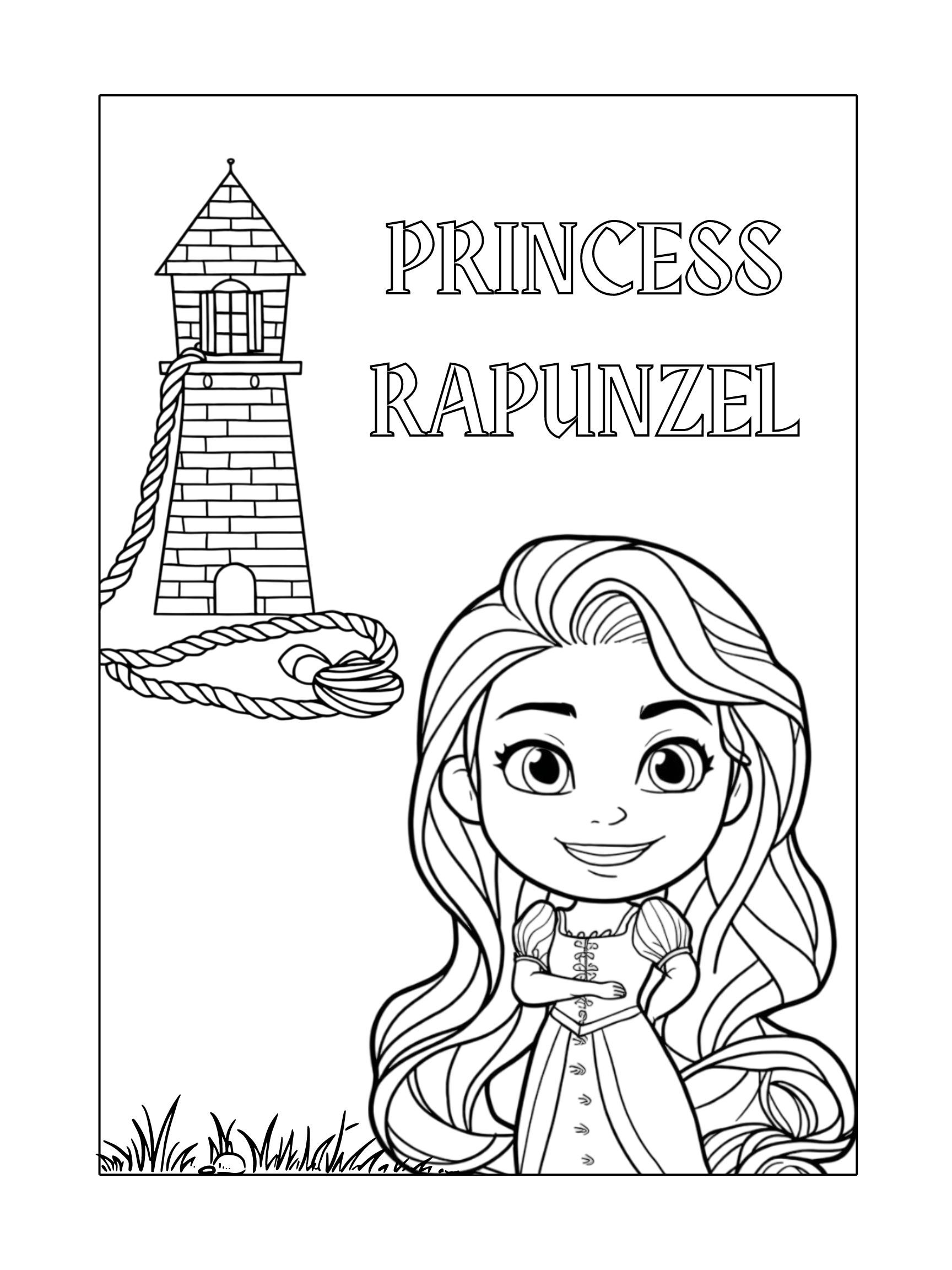 Disney Princess Coloring Pages Rapunzel Disney Princess Coloring Book