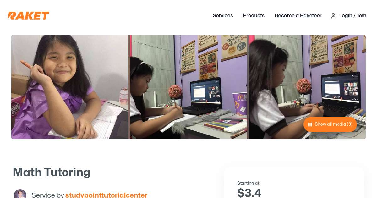 Math Tutoring by studypointtutorialcenter - Raket.PH