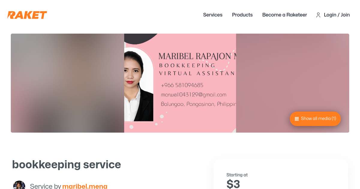 bookkeeping service by maribel.mena - Raket.PH