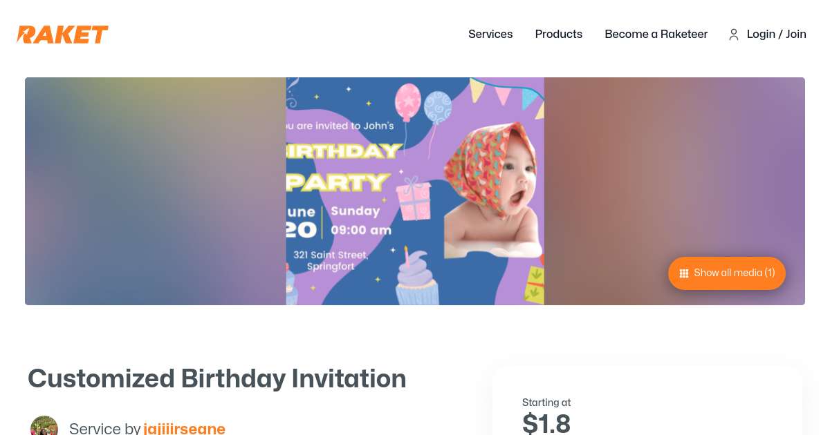 Customized Birthday Invitation by jajiiirseane - Raket.PH