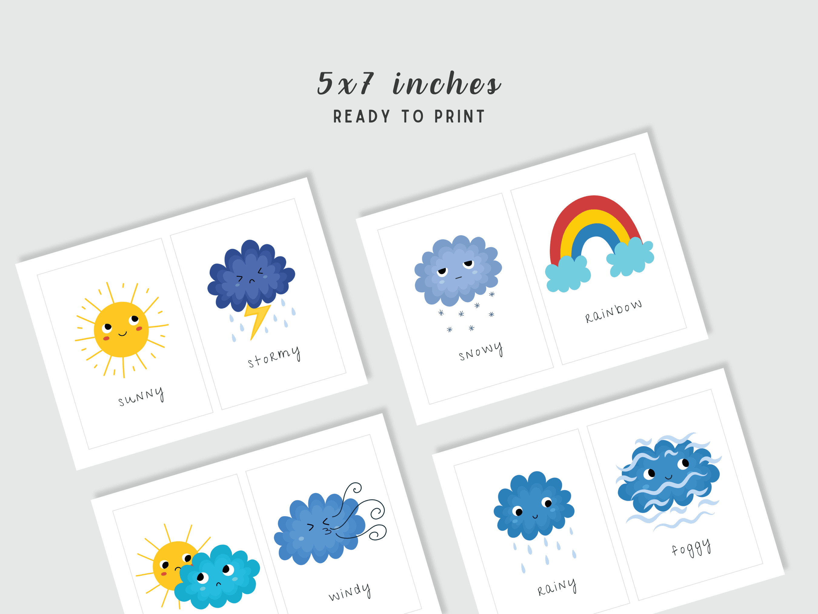 Weather Flashcards To Print Weather Flashcards ESL Worksheet By