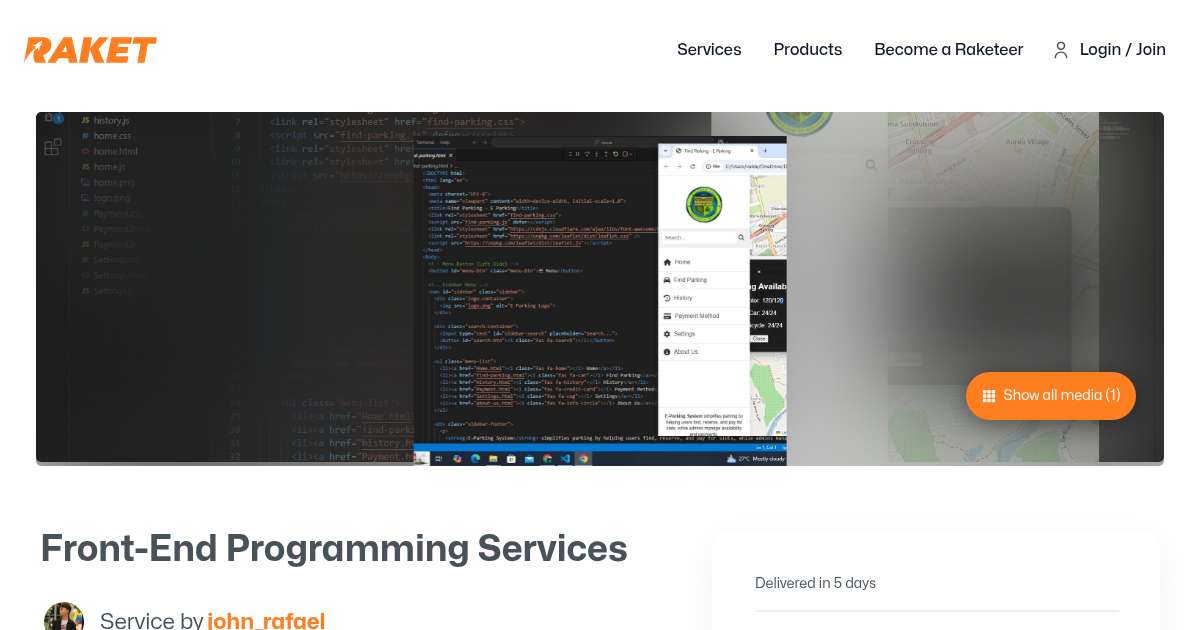 Front-End Programming Services by john_rafael - Raket.PH