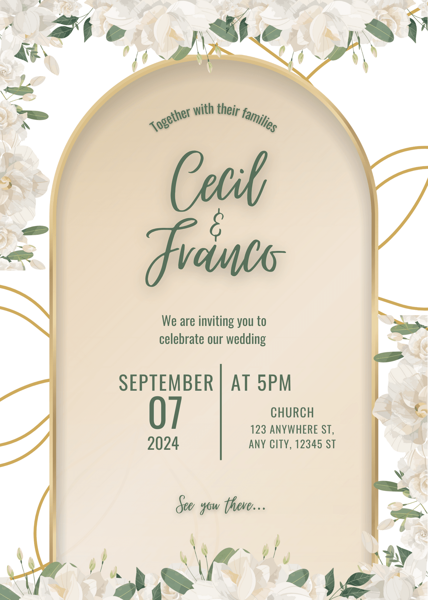 Blank green wedding invitation templates 60 photos - Vianawedding.com