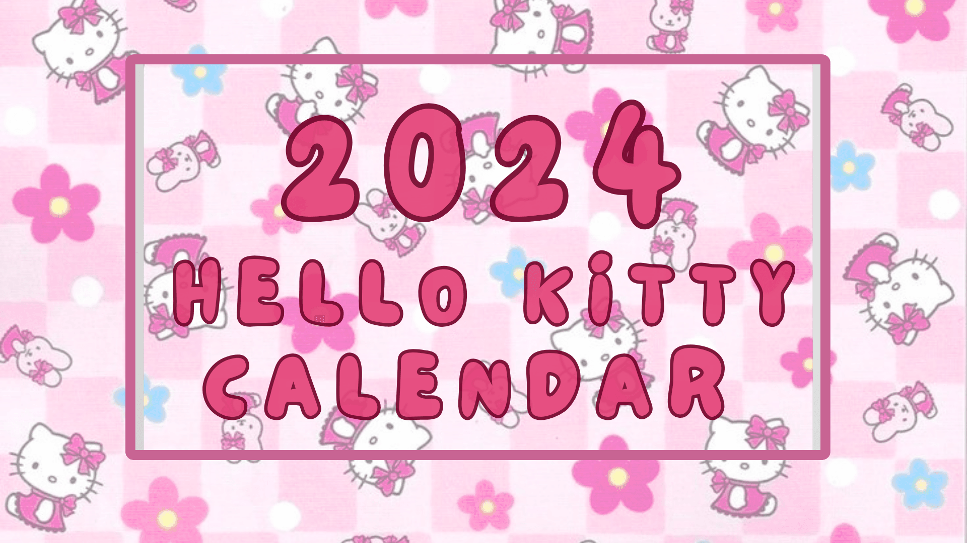 Hello Kitty Printable Calendar 2024 Hello Kitty Mini Wall Calendar: