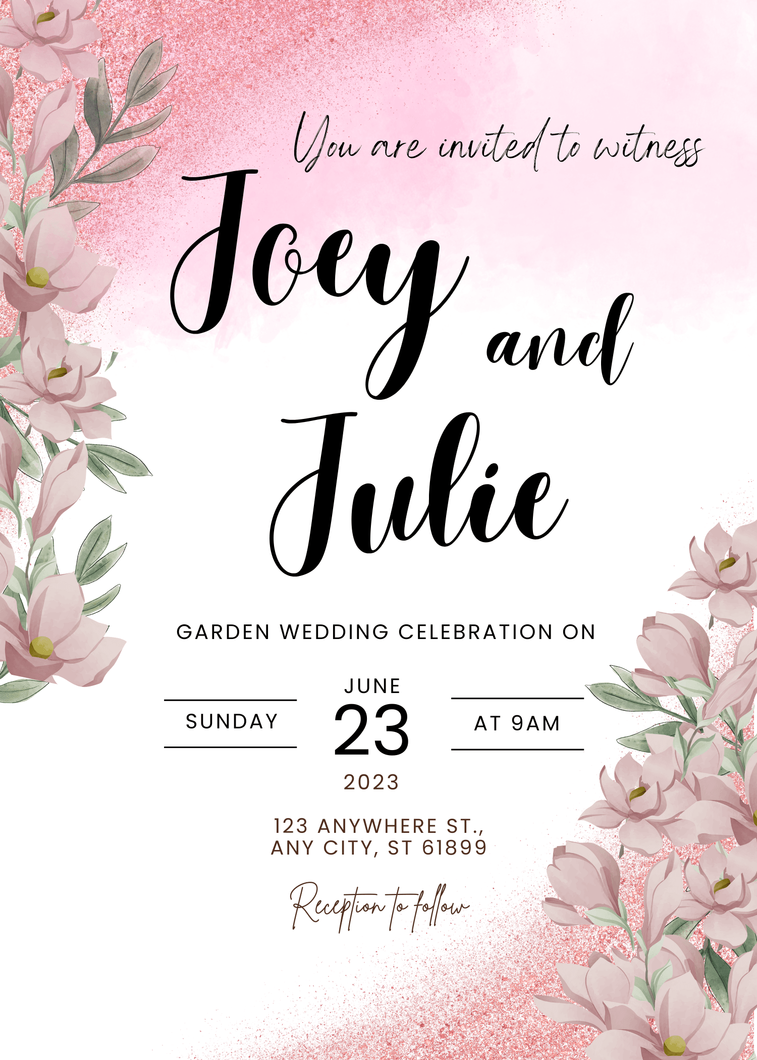 Outdoor Wedding Invitation Samples