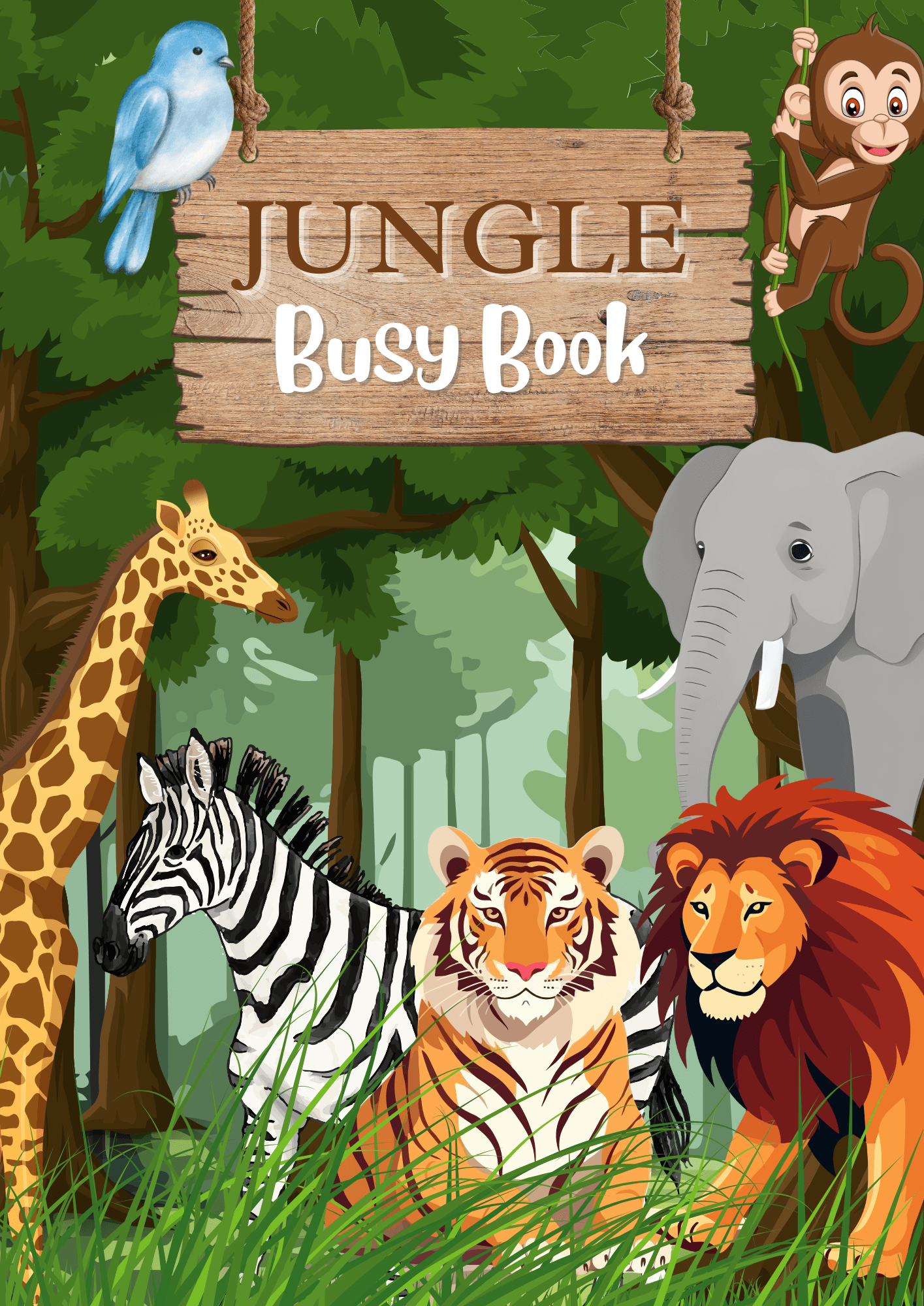 Jungle Scene For Kids Jungle Animal Counters For Math & Sorting Fun