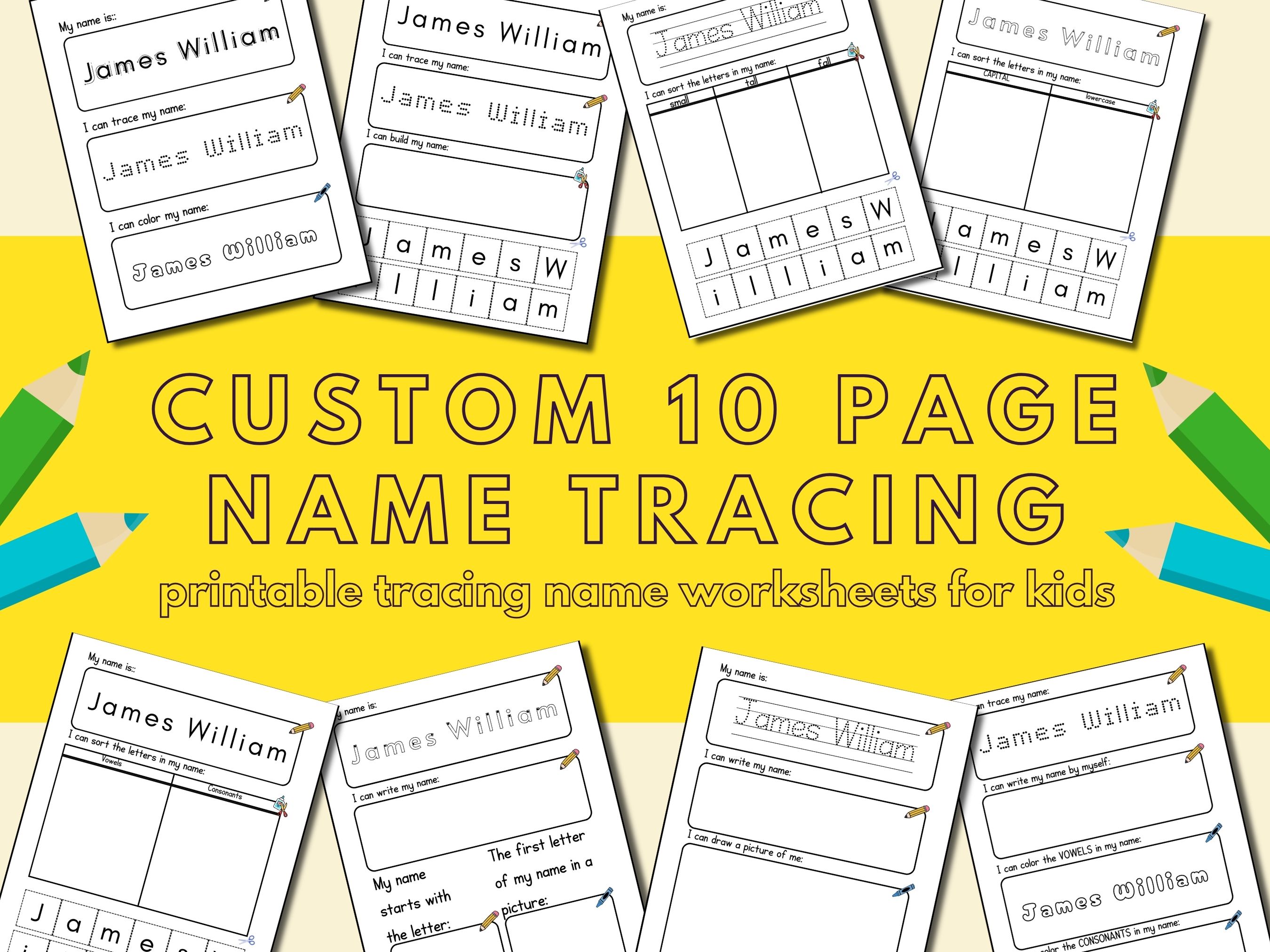 Custom Name Tracing Printable