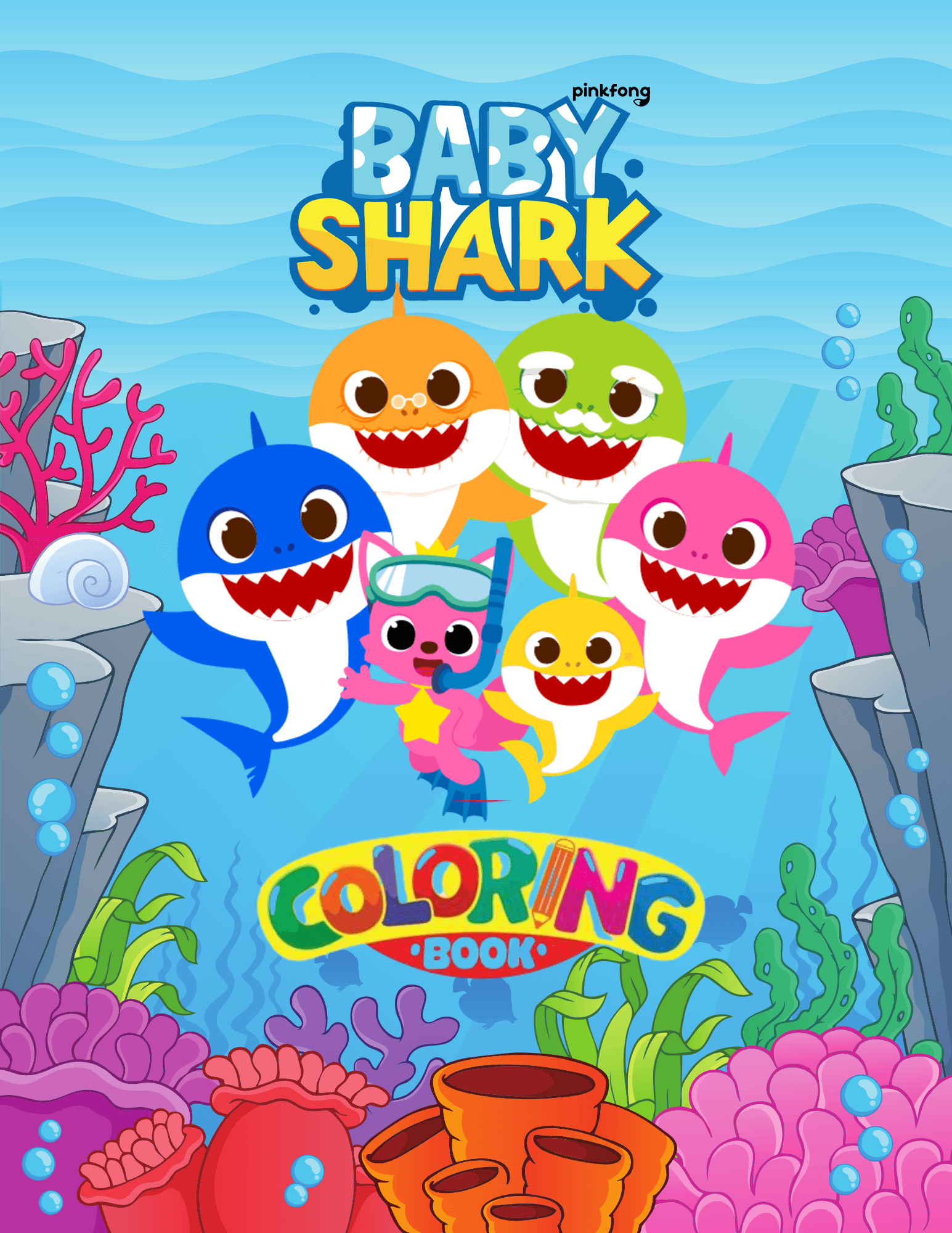 Pinkfong Baby Shark Coloring Page For Kids Mitraland