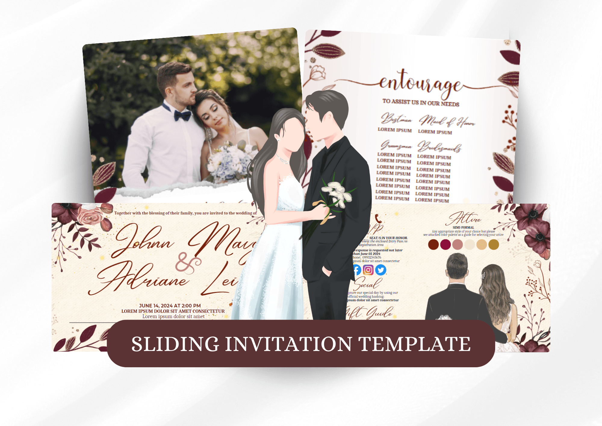 Printable Wedding Invitation Booklet 10 Free Wedding Invitation