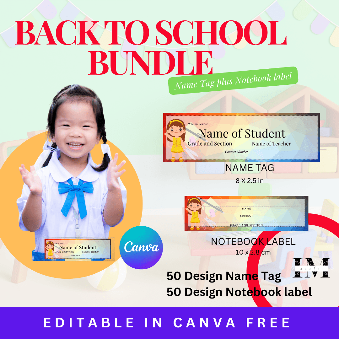 Name Tag Design For Notebook Coquette Notebook Name Tags Bundle By