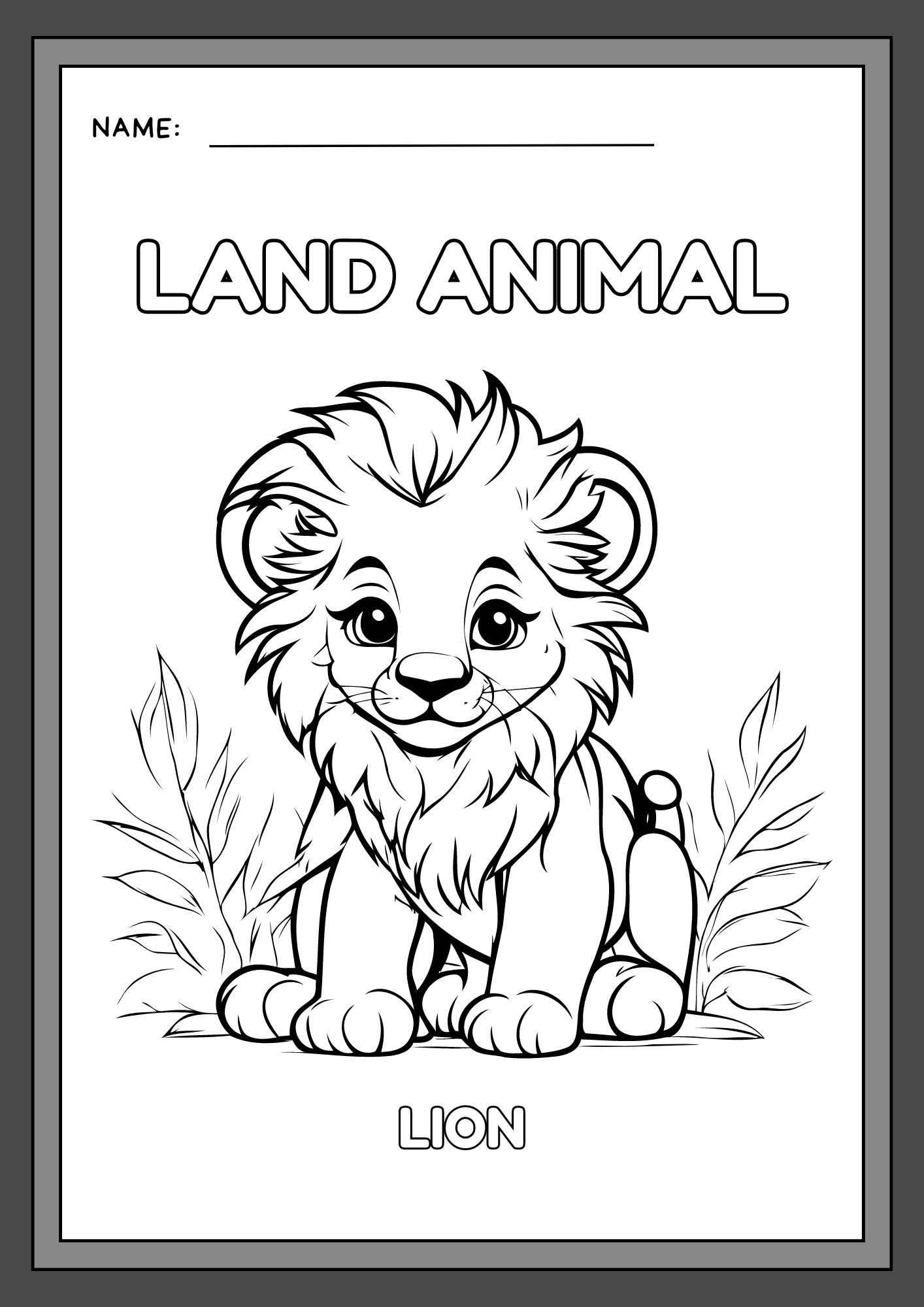 Land Animal Coloring Pages