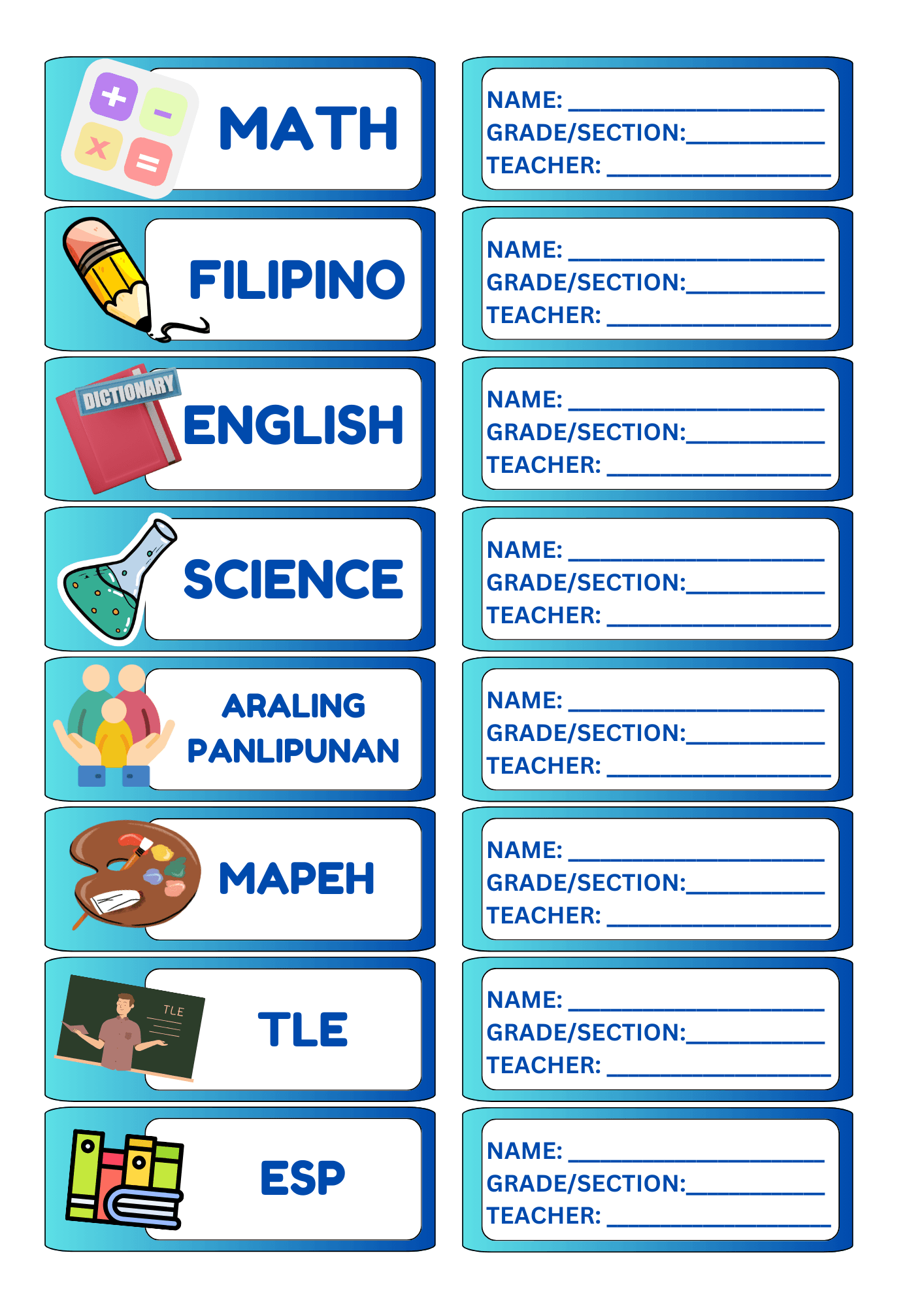 Mapeh Subject Clipart 5 Clipart Station Filipino Subject Clipart 5