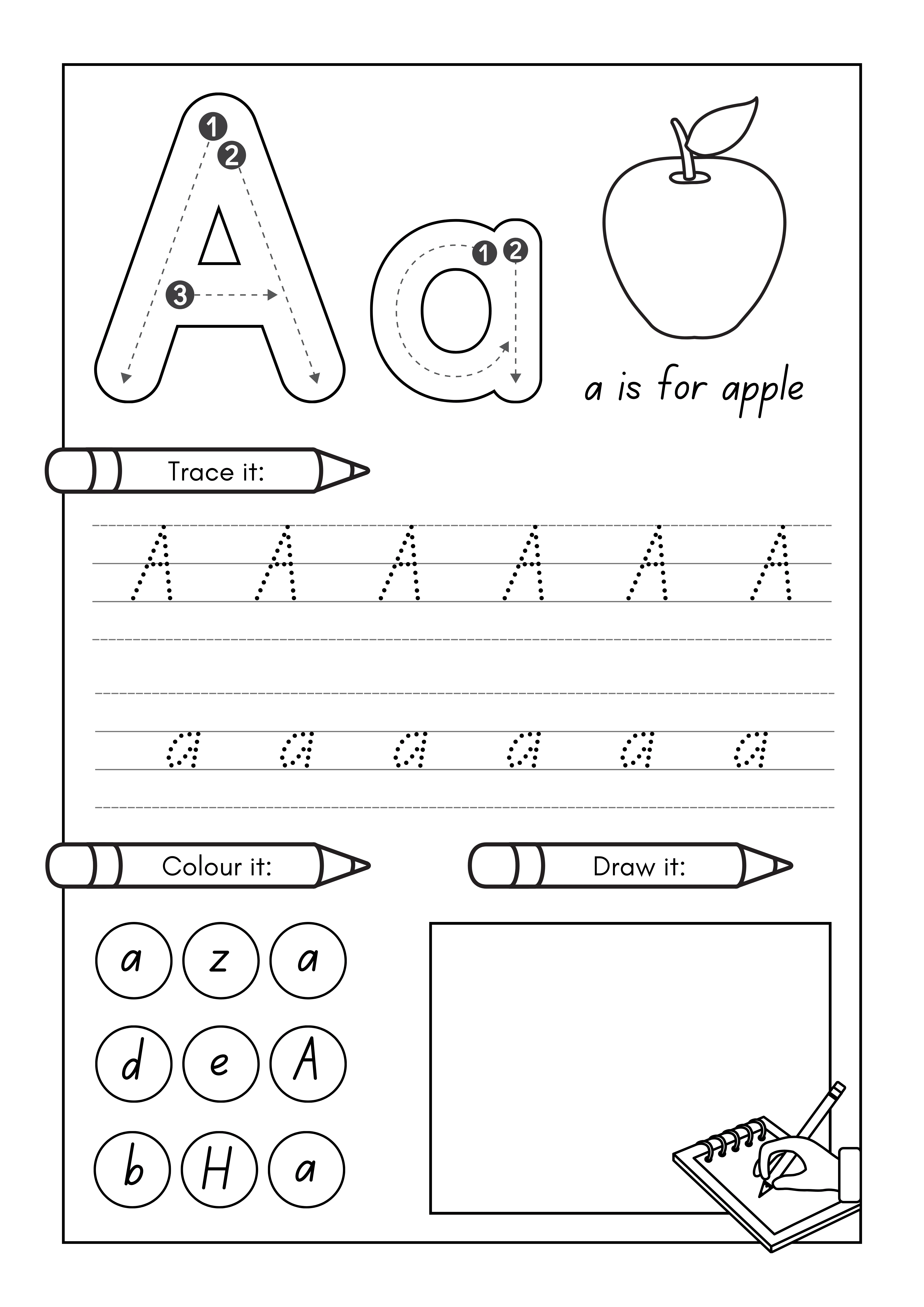 Az Letter Worksheets Set 3 Alphabet Worksheets