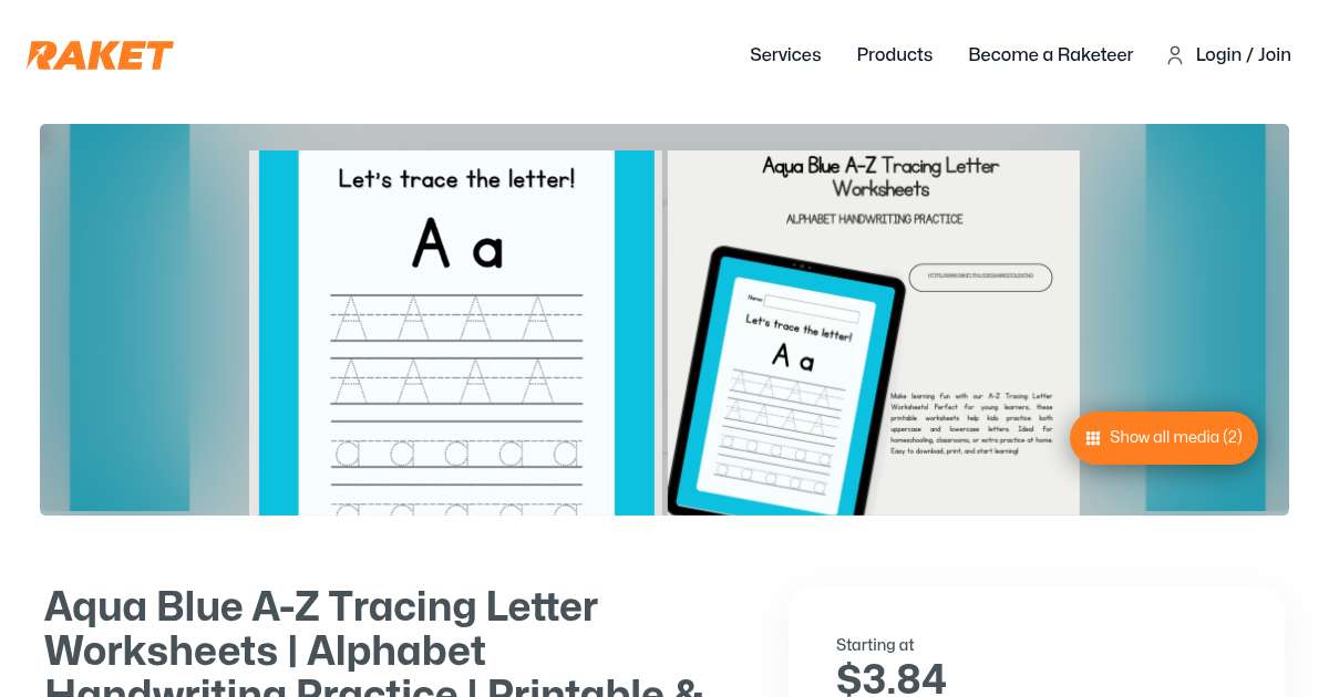 Aqua Blue A-Z Tracing Letter Worksheets | Alphabet Handwriting Practice ...