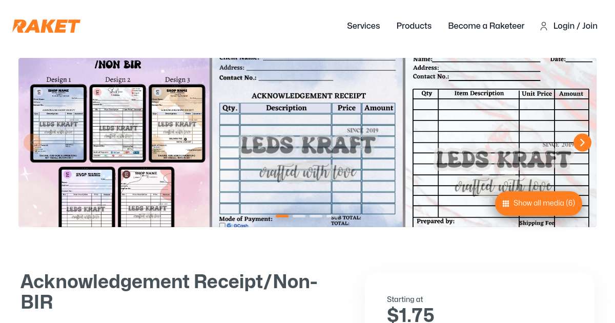 Acknowledgement Receipt/Non-BIR by ledskraft - Raket.PH