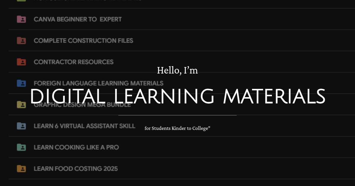 digital learning materials