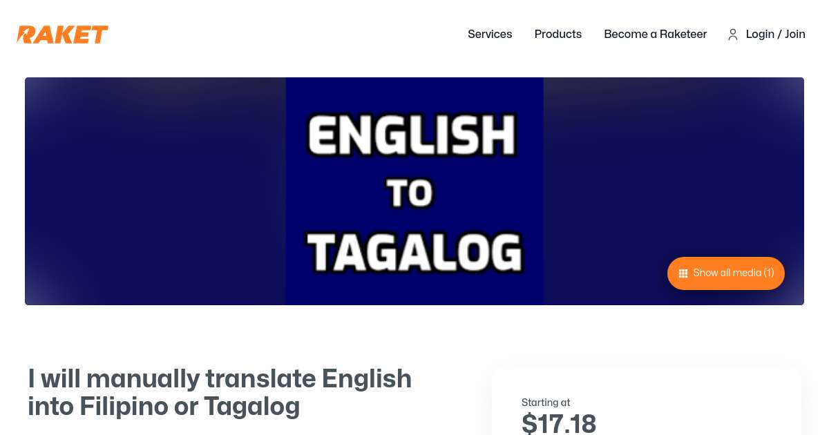 I will manually translate English into Filipino or Tagalog by tentenn ...