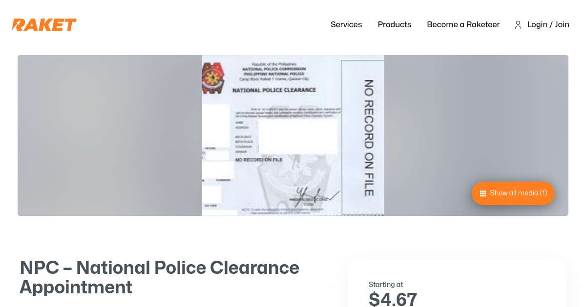 NPC – National Police Clearance Online Appointment by kapikoprint - Raket.PH