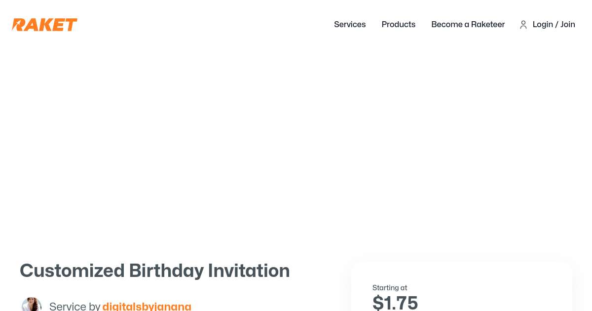 Customized Birthday Invitation by digitalsbyjanana - Raket.PH