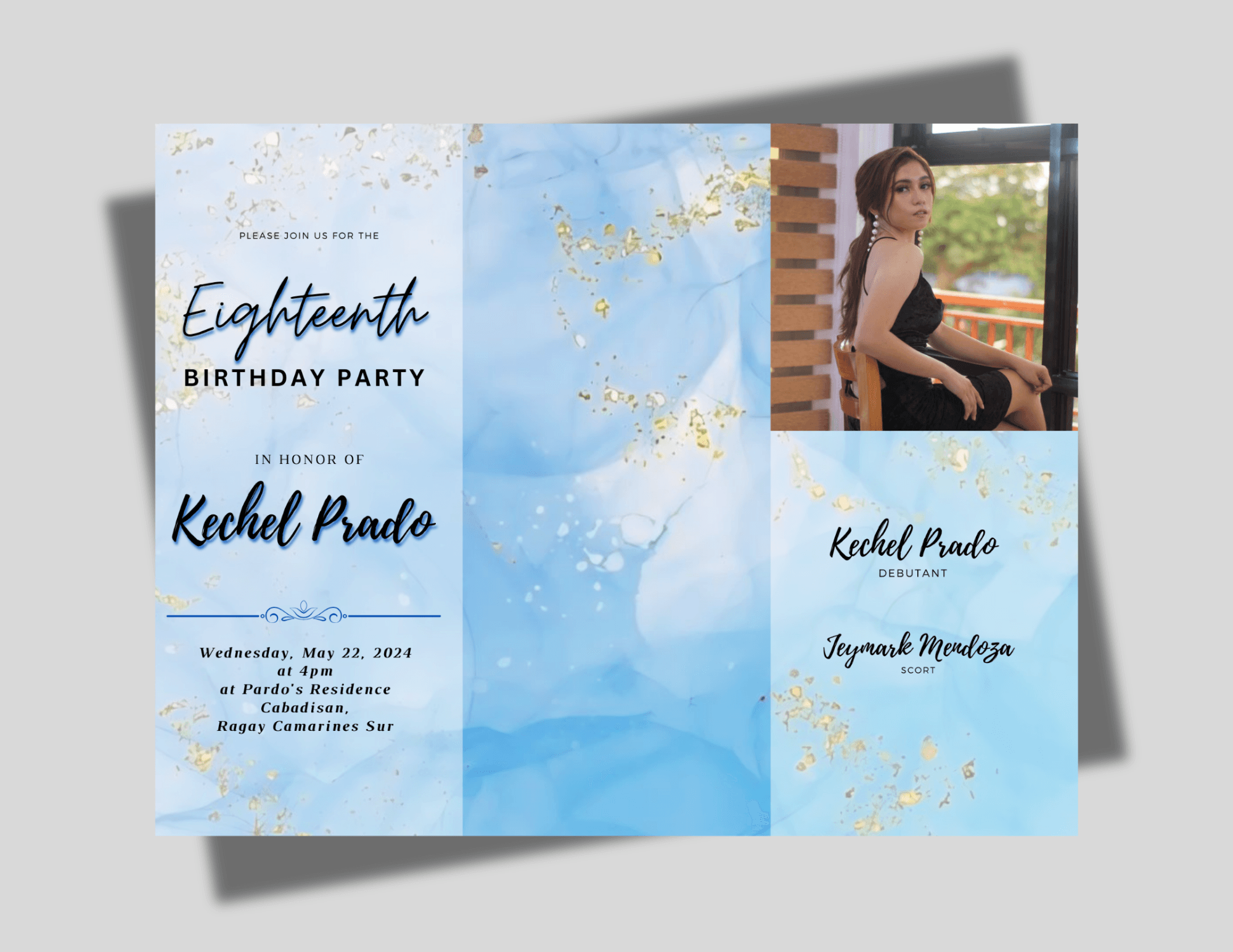 Tri Fold Birthday Cards Invitations Wedding Invitation Cards Trifold