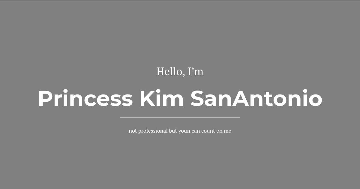 Princess Kim SanAntonio