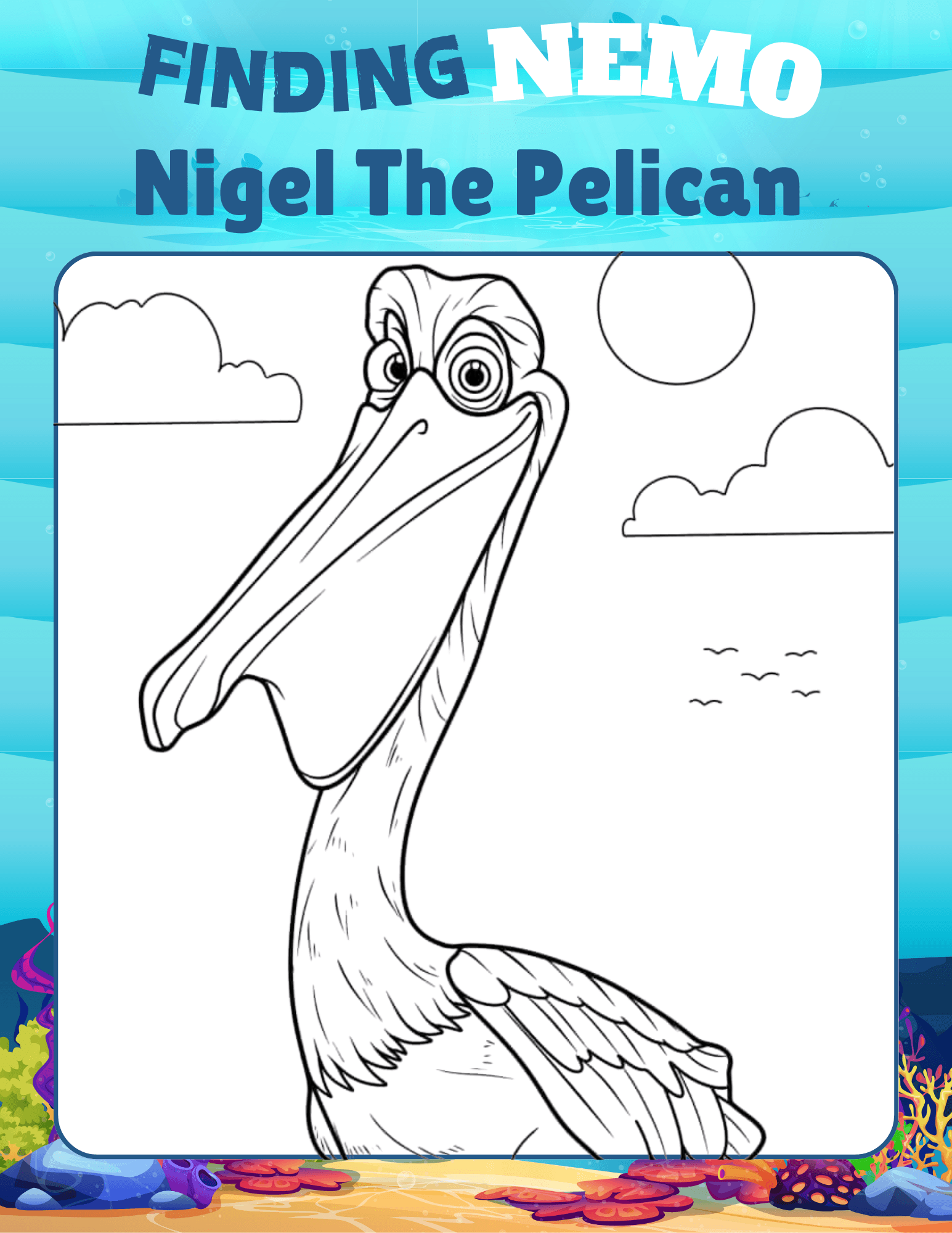 Finding Nemo Coloring Book Pages