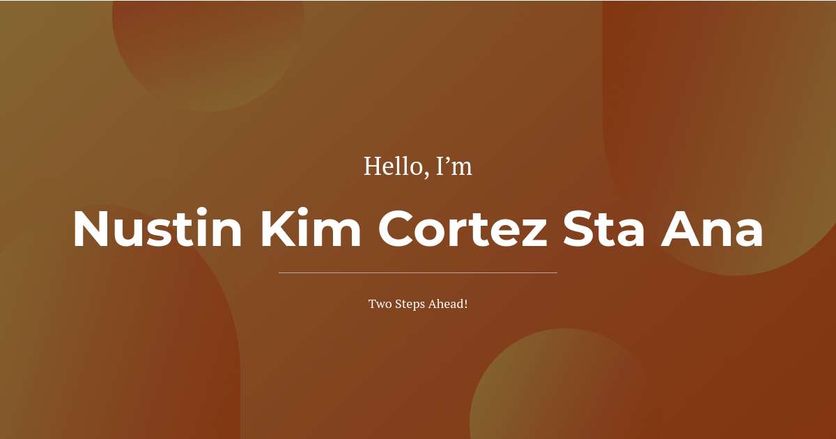 Nustin Kim Cortez Sta Ana