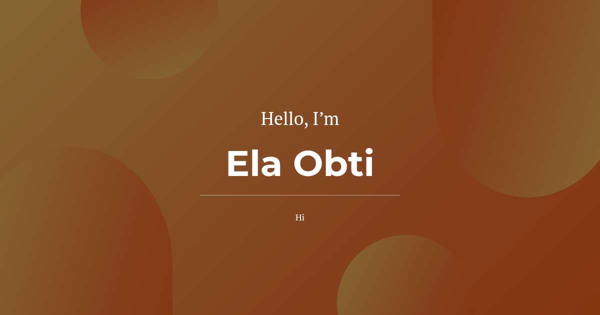 Ela Obti