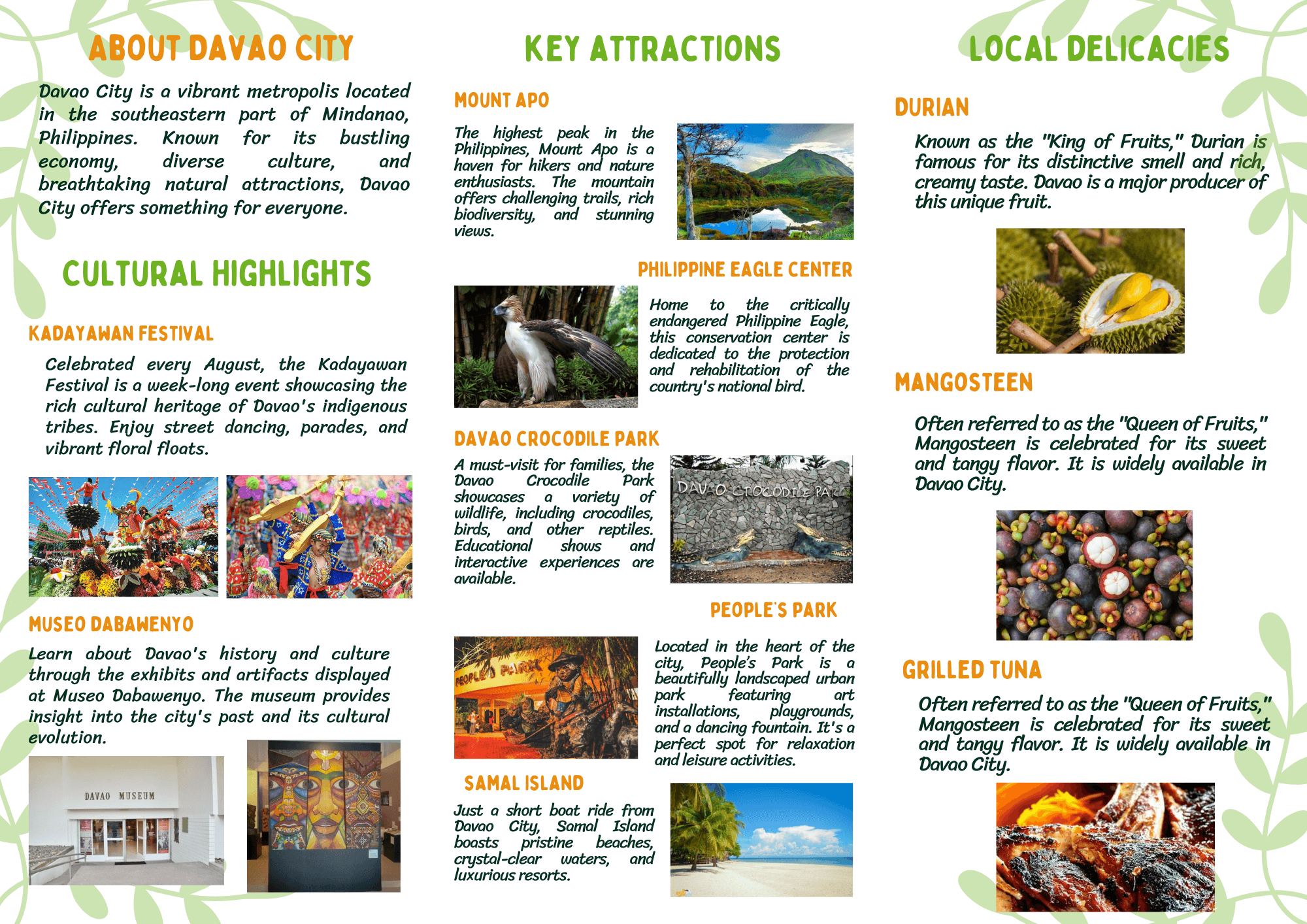 Travel Brochure Examples For Students In Mindanao - Infoupdate.org