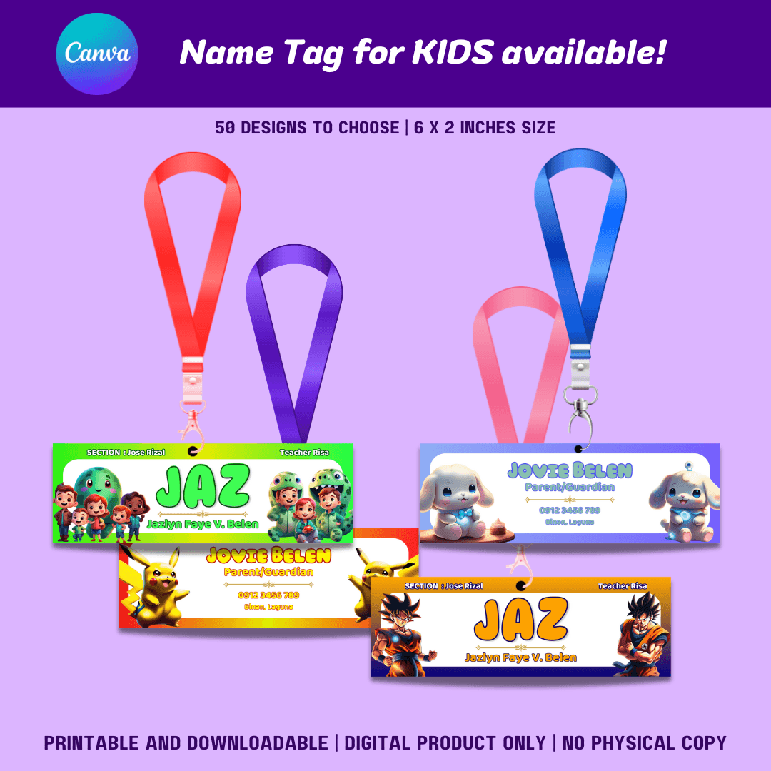 Purple Printable Baby Name Tags