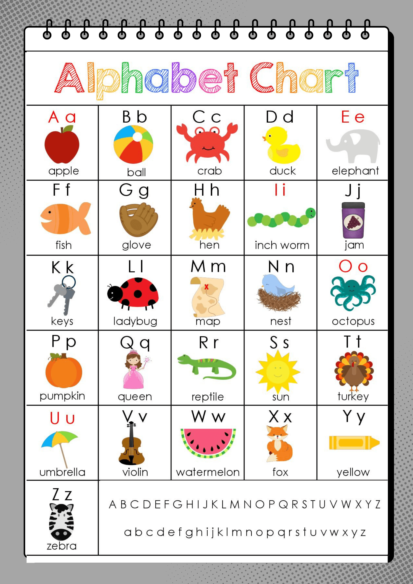 Abc Chart Freebie Abc Chart Alphabet Charts